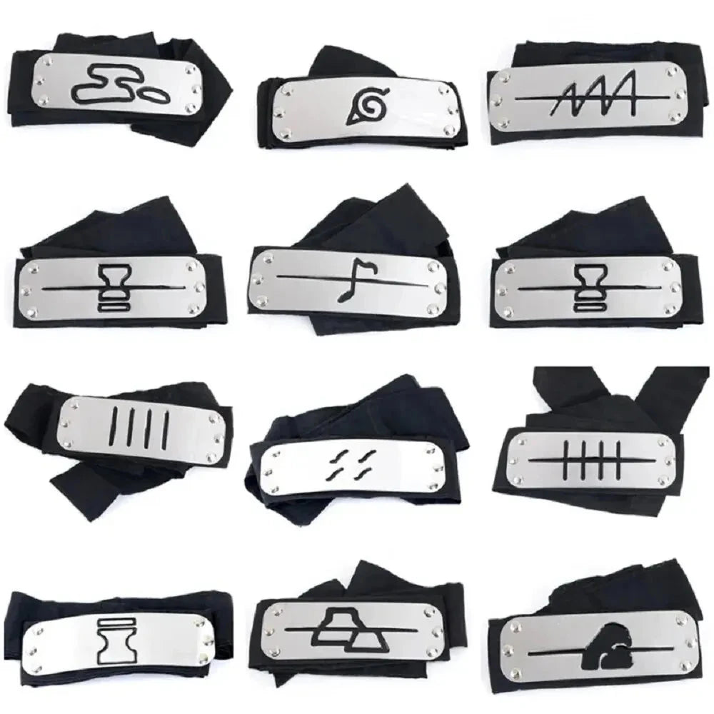 Naruto Ninja Headband Konoha Rogue Akatsuki Forehead Protector Cosplay ...