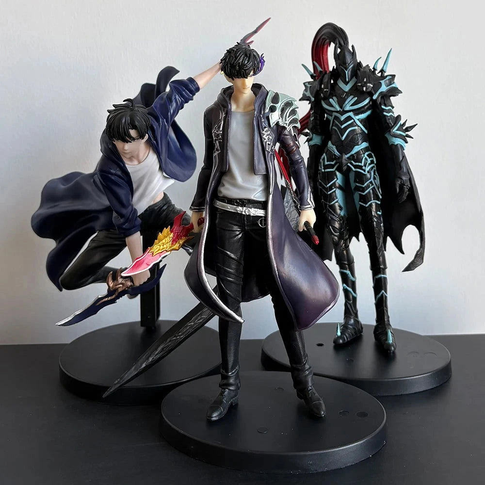 Sung Jin-Woo Anime Figure Solo Leveling Action Figurines Shadow King D ...